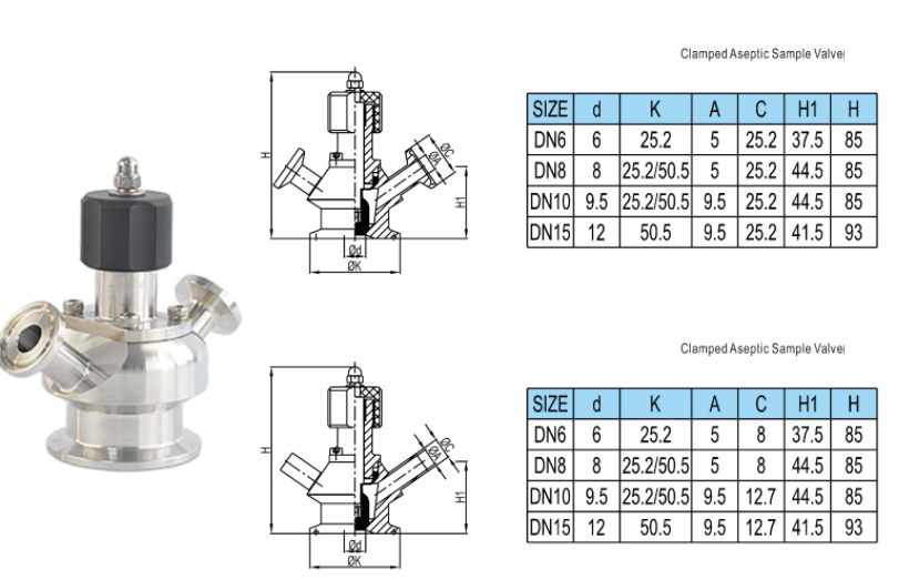 Sanitary Manual Weld Aseptic Sampling Valve with Plastic Handle from ...